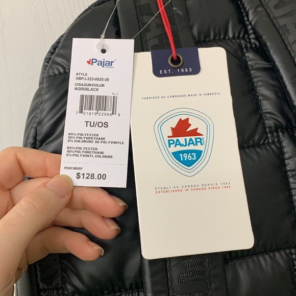 Pajar | Bags | Pajar Black Quilted Puffer Backpack | Poshmark